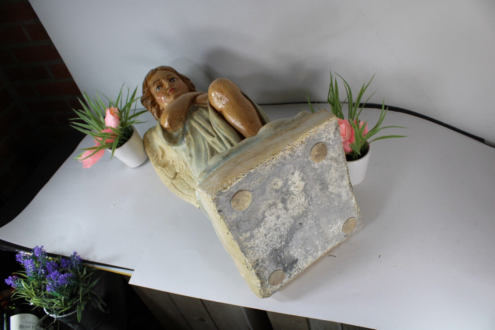 Antique French Religious Stoneware Angel Statue Figurine - Etsy