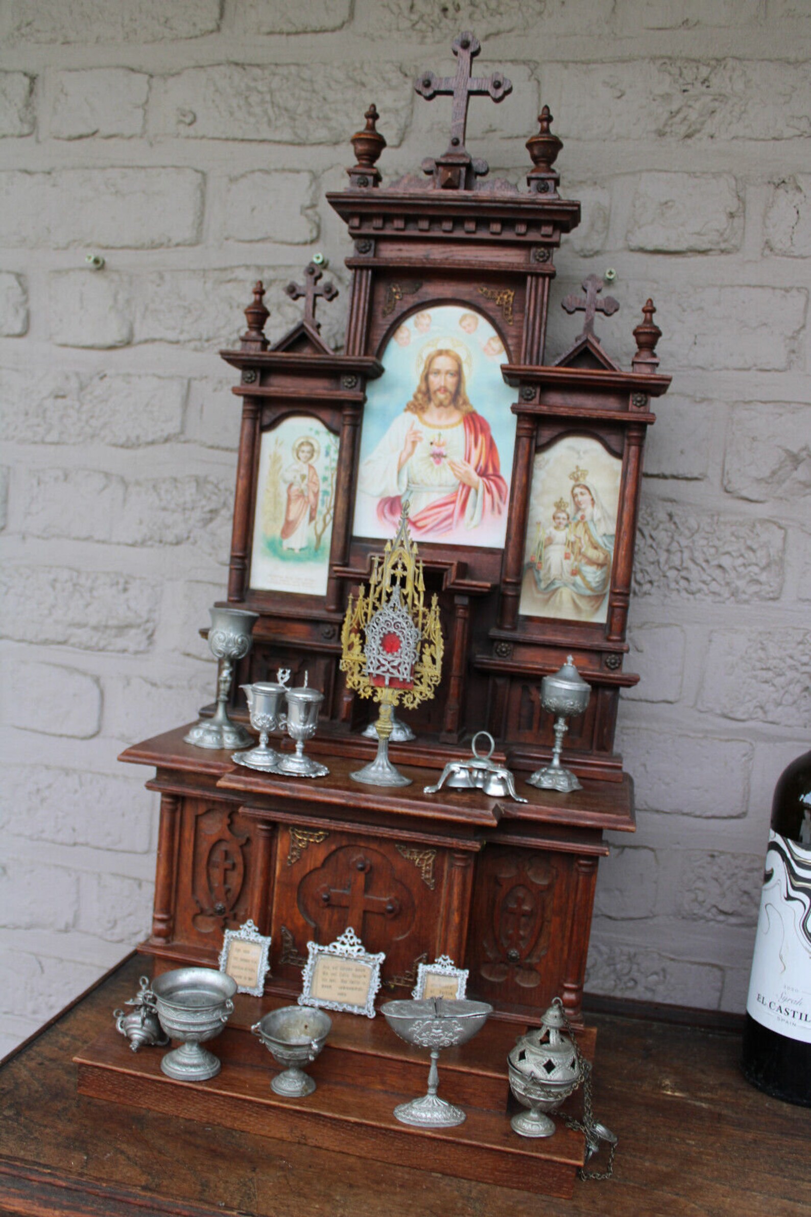 Antique Religious Home Altar Wood Carved Toys Rare Monstrance - Etsy
