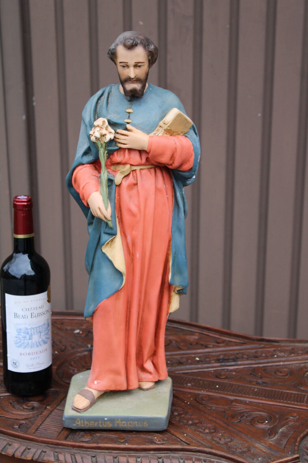 Large Antique Saint Figurine Ceramic Religious Statue Rare - Etsy