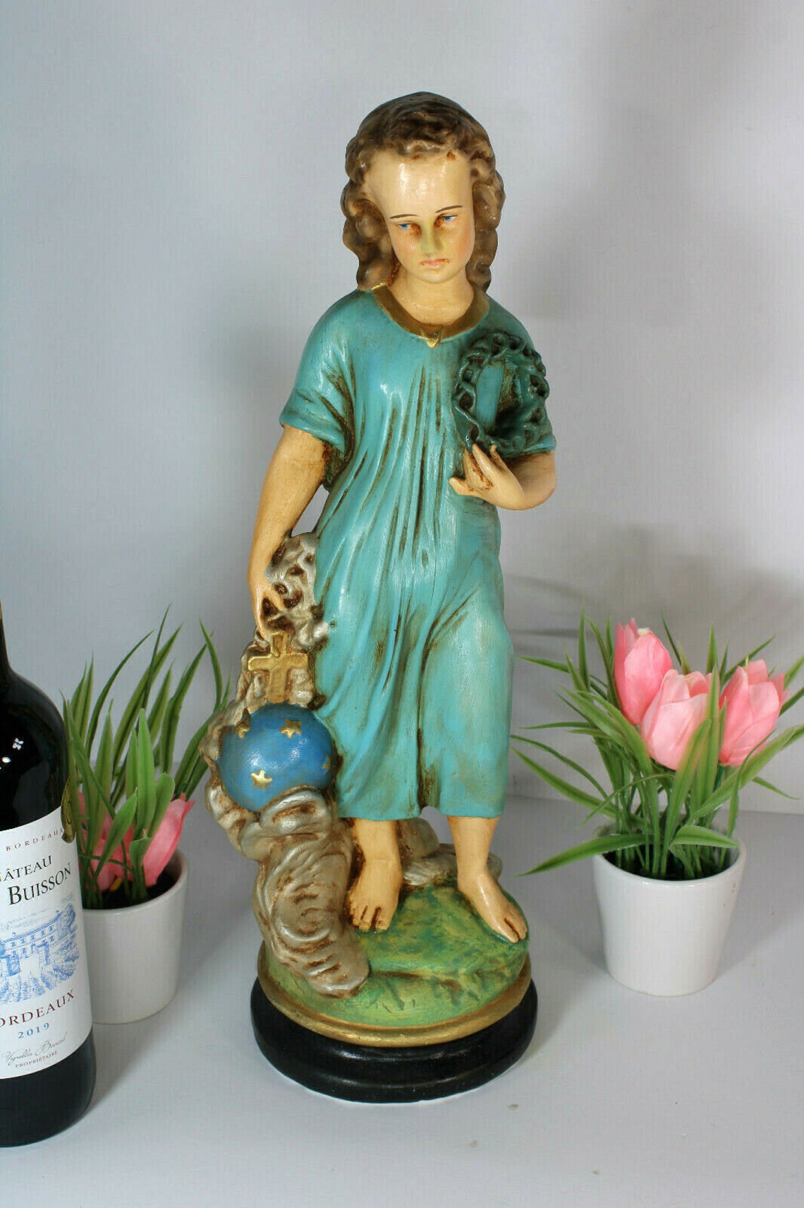 Antique French Chalkware Religious Statue of Young Jesus | Etsy