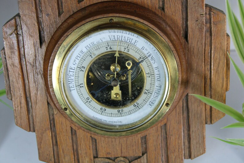 Antique French Wood Carved Art Deco Birds Barometer - Etsy