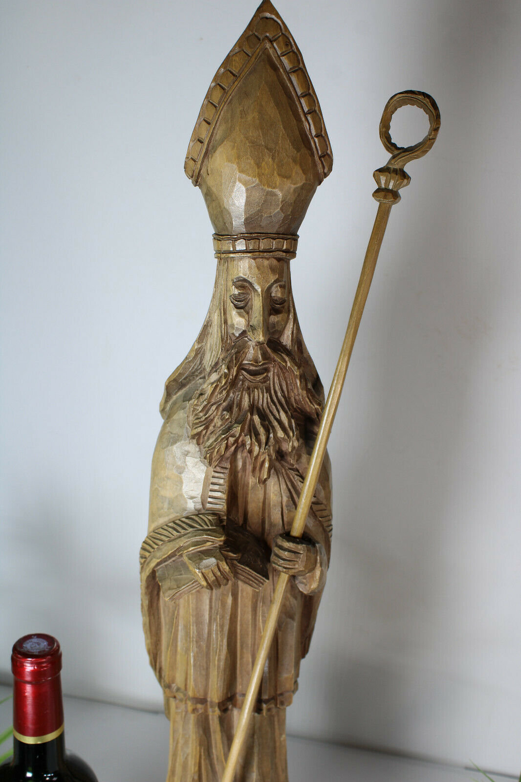 Art & Collectibles Sculpture Art Objects Large antique saint bishop ...