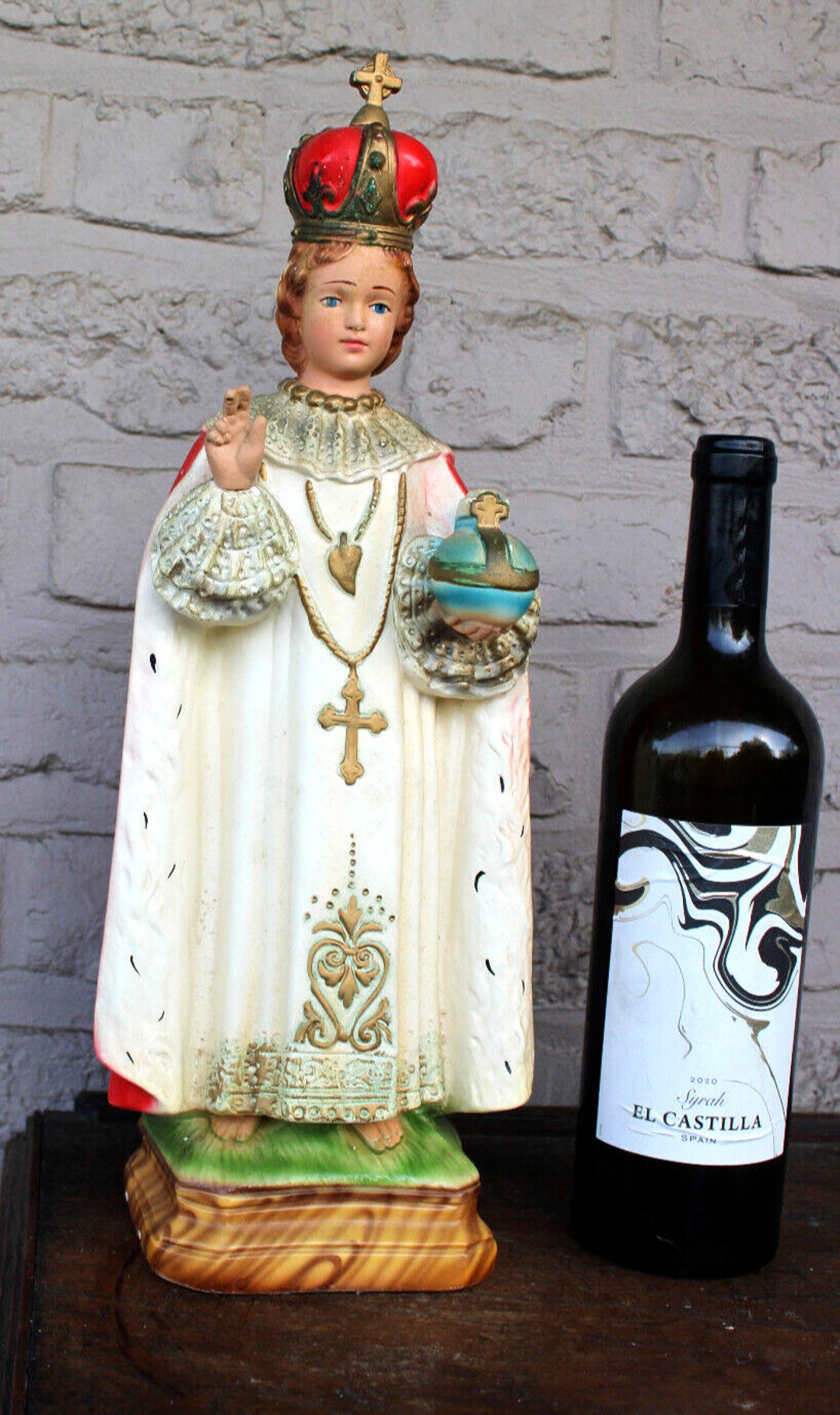 Antique Chalk Ceramic Jesus Prague Statue Religious - Etsy