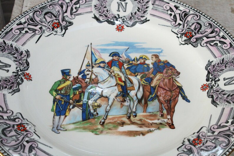 4 Napoleon Army Soldier Battle Scene Porcelain Boch Marked - Etsy