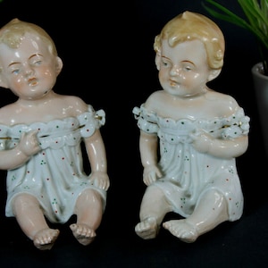 Pair German Porcelain Baby Children Figurine Statue Marked - Etsy