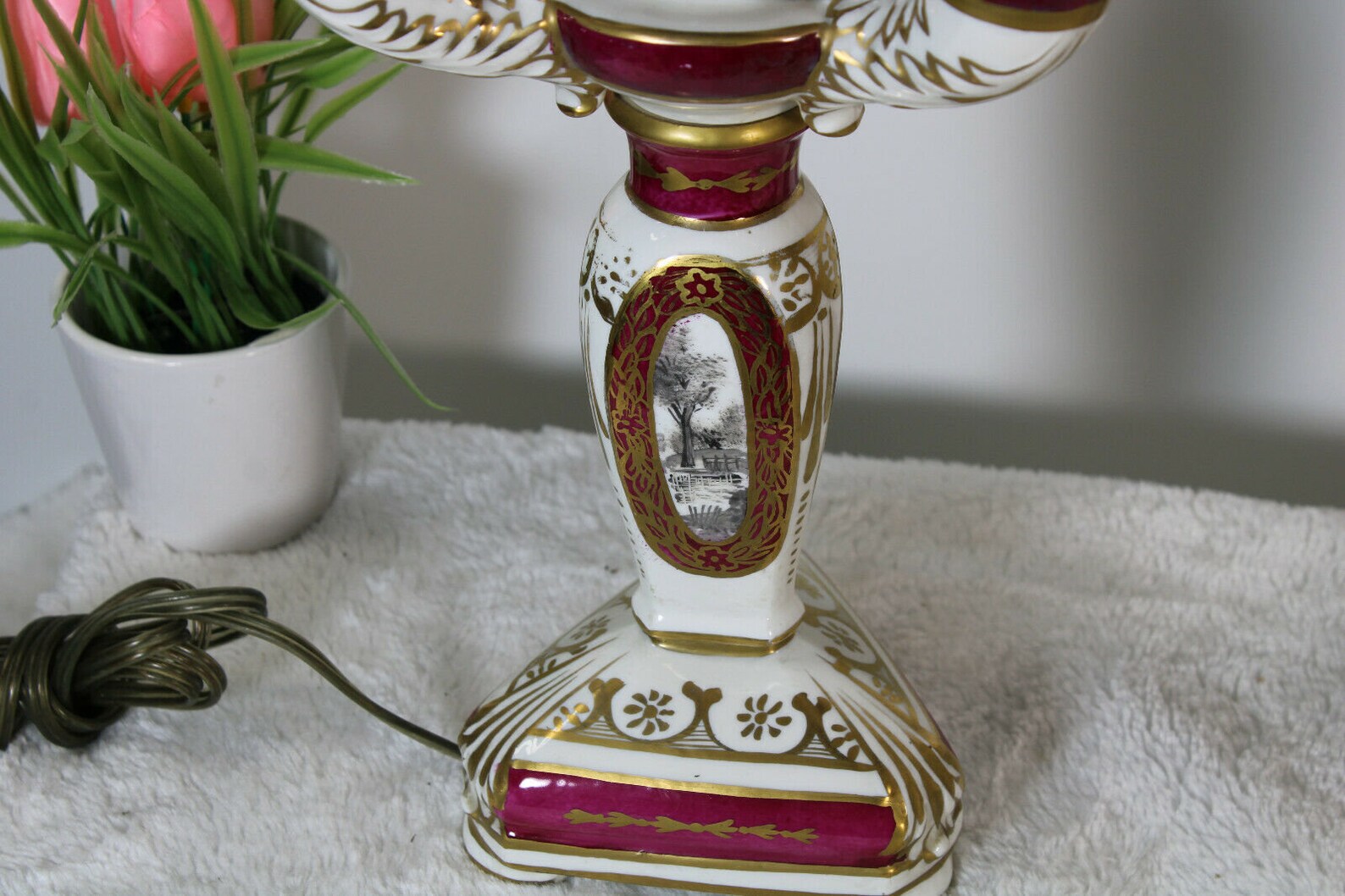 Pair French Limoges Porcelain Lamps Landscape Decor Marked - Etsy