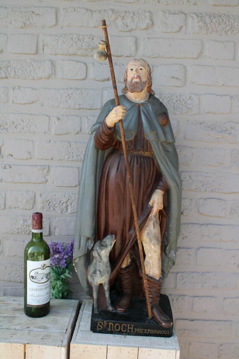 Antique Xl French Rare Top Religious Figurine Statue Saint - Etsy