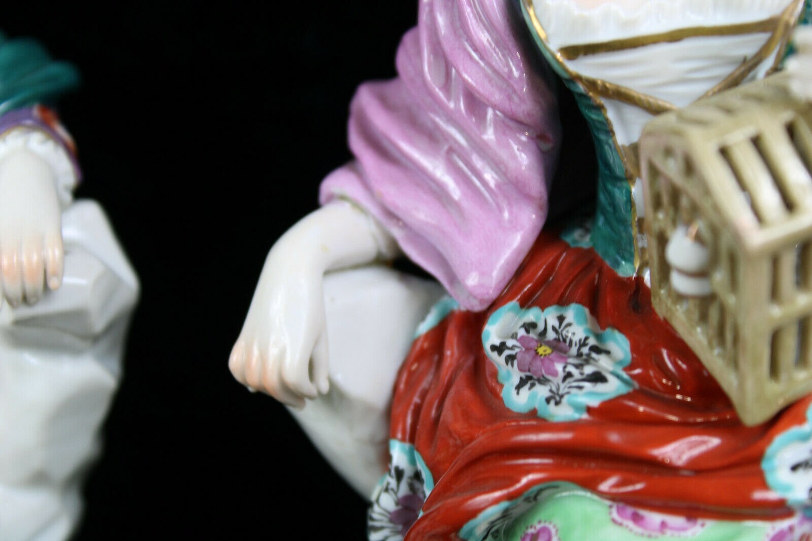 Pair German Sax Porcelain Marked Figurine Dog Sheep Bird - Etsy
