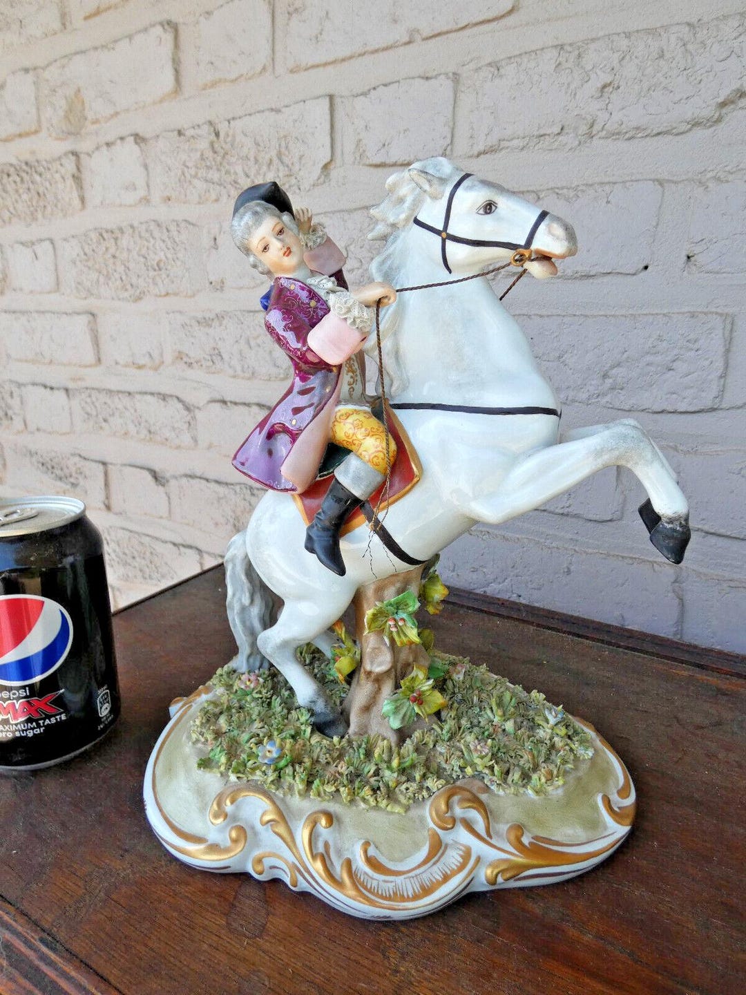 Capodimonte Marked Italian Porcelain Lace Horse Figurine Statue ...