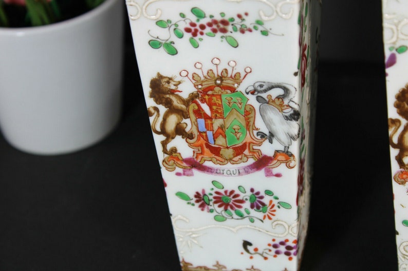 Antique Pair Edme Samson Porcelain Marked Small Vases - Etsy