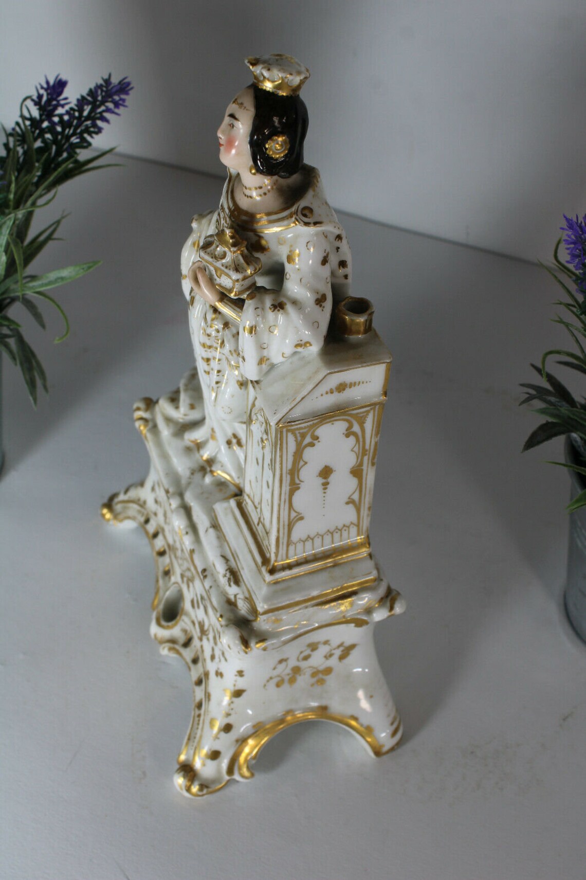 Antique French Vieux Paris Porcelain Pique Fleur Statue - Etsy