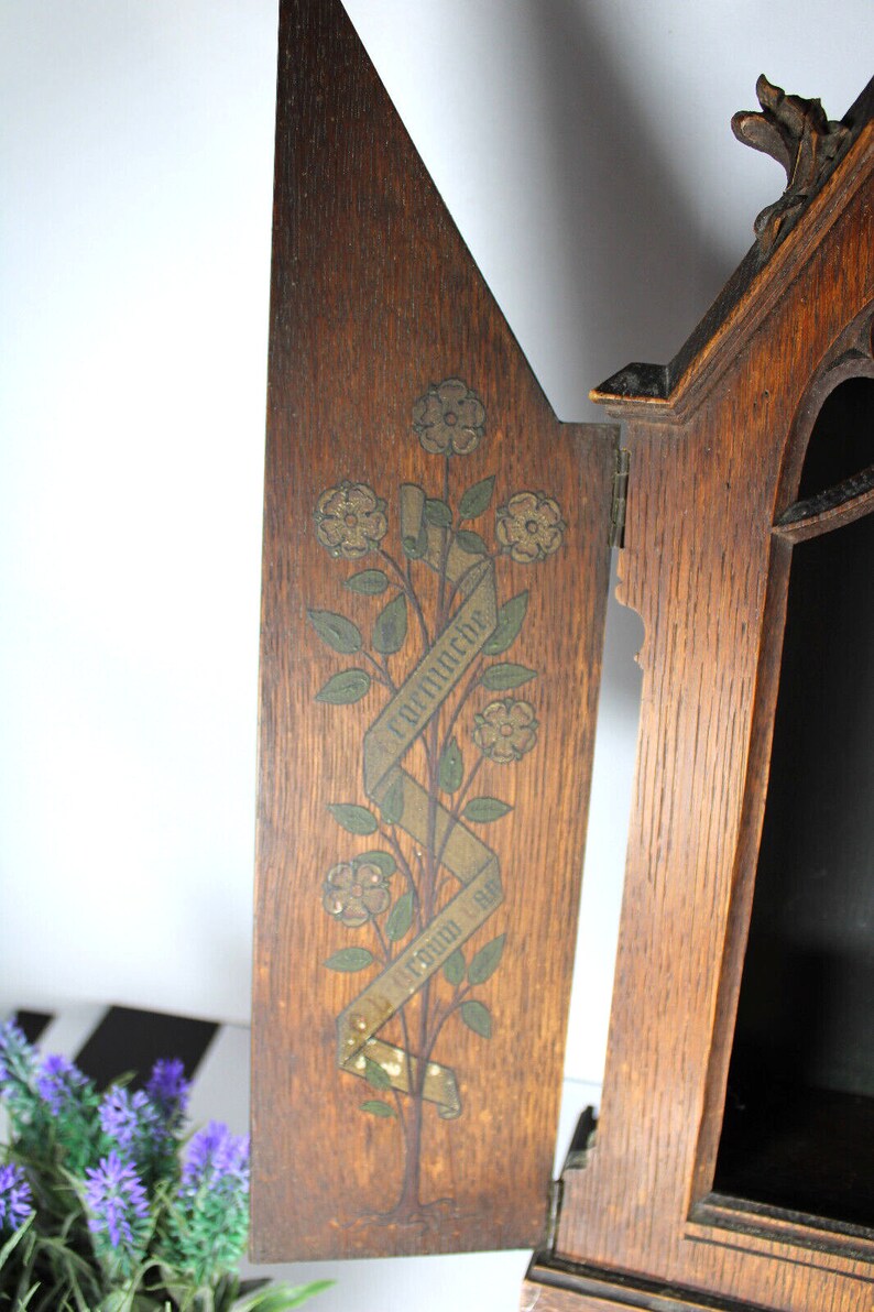 Antique Neo Gothic 19thc Wood Carved Wall Chapel Church - Etsy