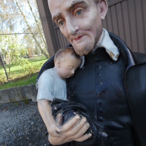 Antique Large Rare Saint Vincentius Children Statue Religious - Etsy