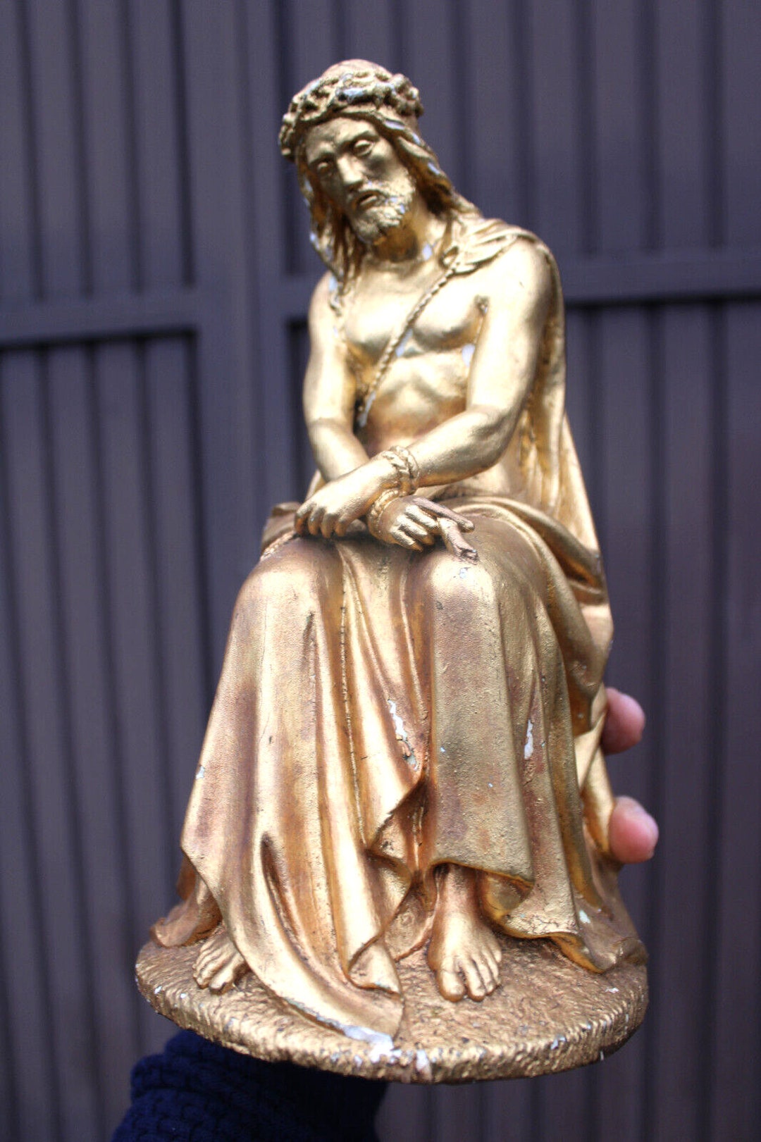 Antique Religious Chalk Gold Gilt Jesus Tied Figurine Statue Rare - Etsy