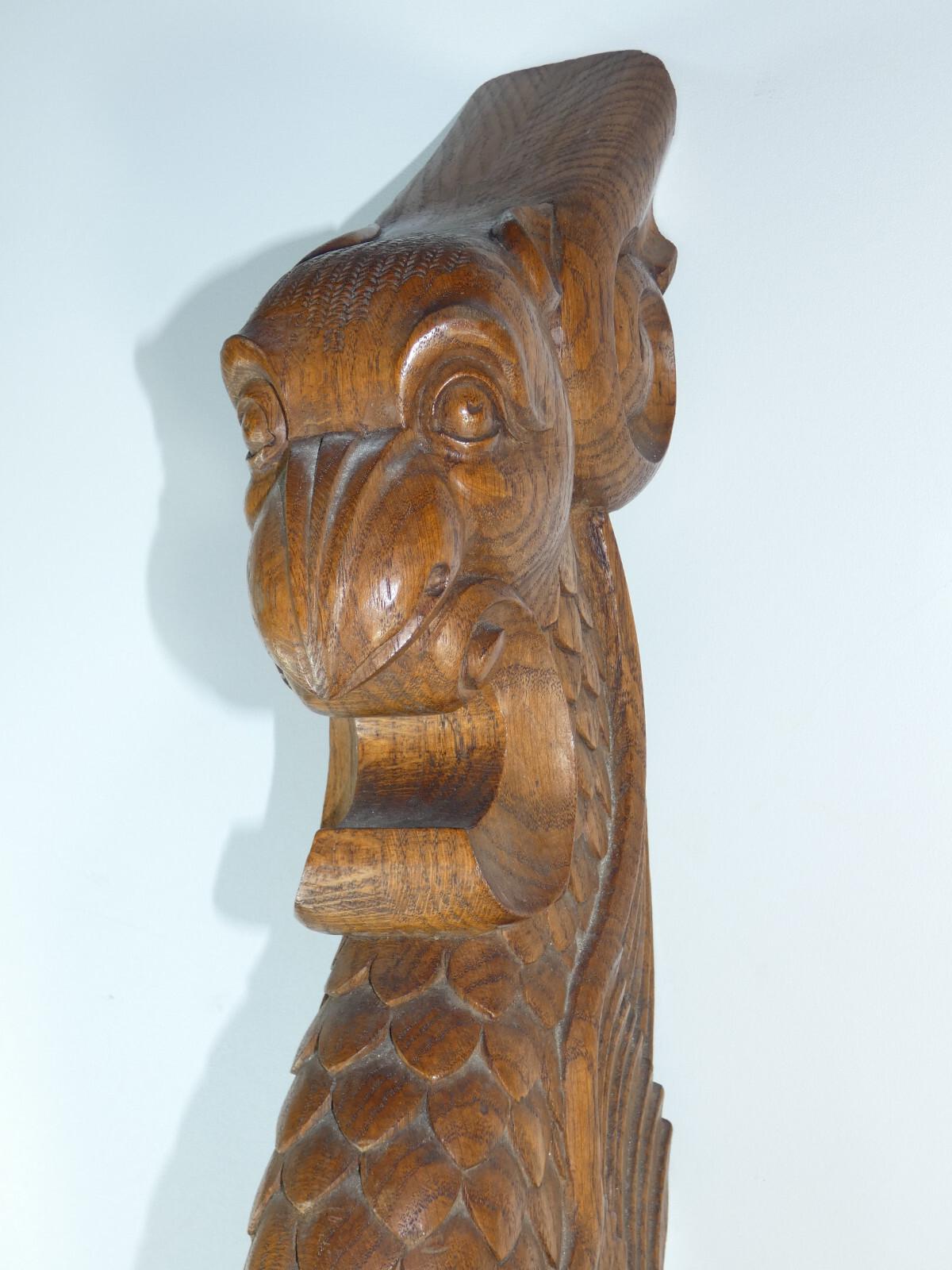 Antique Wood Carved Departure Staircase Bird Dragon Statue - Etsy