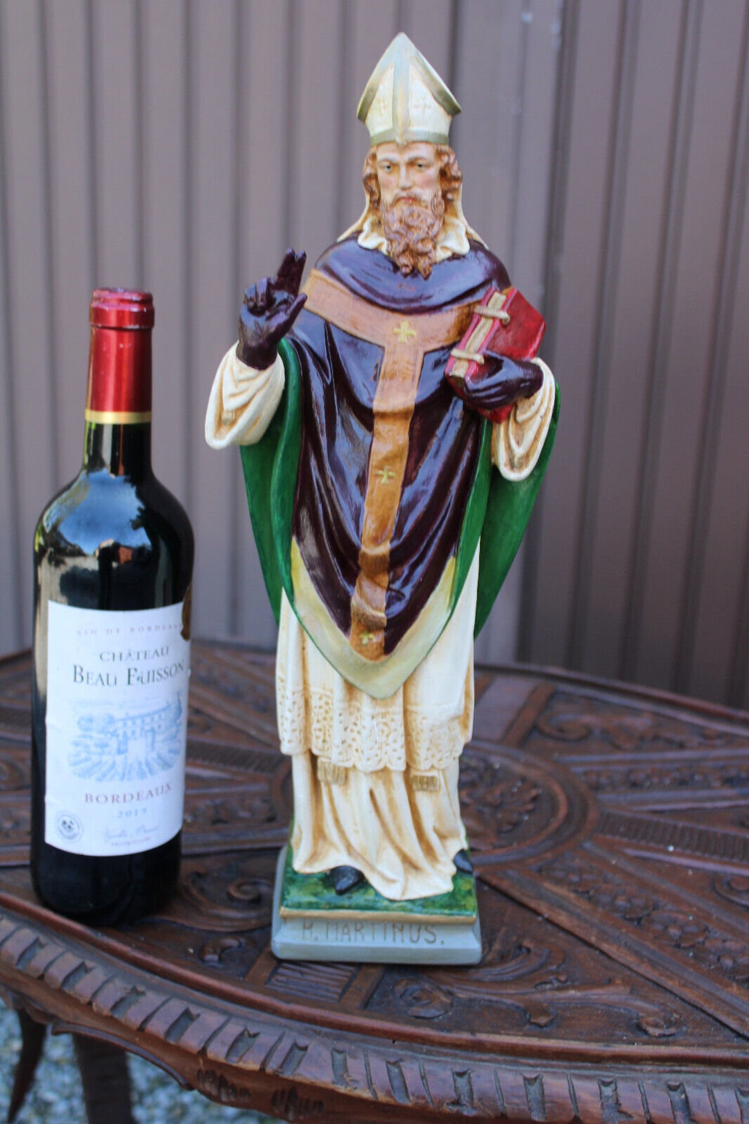 Antique Ceramic Chalk Statue of Saint Martinus Martin - Etsy