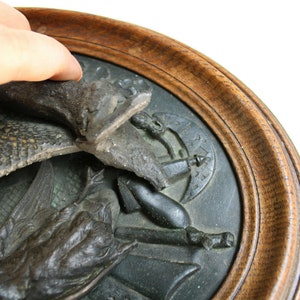 Antique Pair French Hunting Trophy Animals Spelter Wood Framed - Etsy