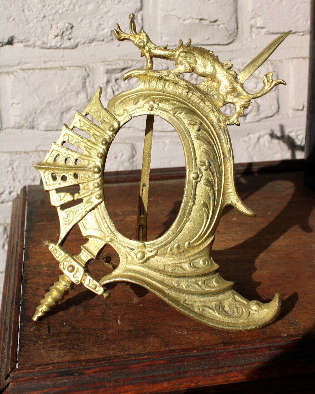 Antique Brass Dragon Mythological Sword Picture Photo Frame - Etsy