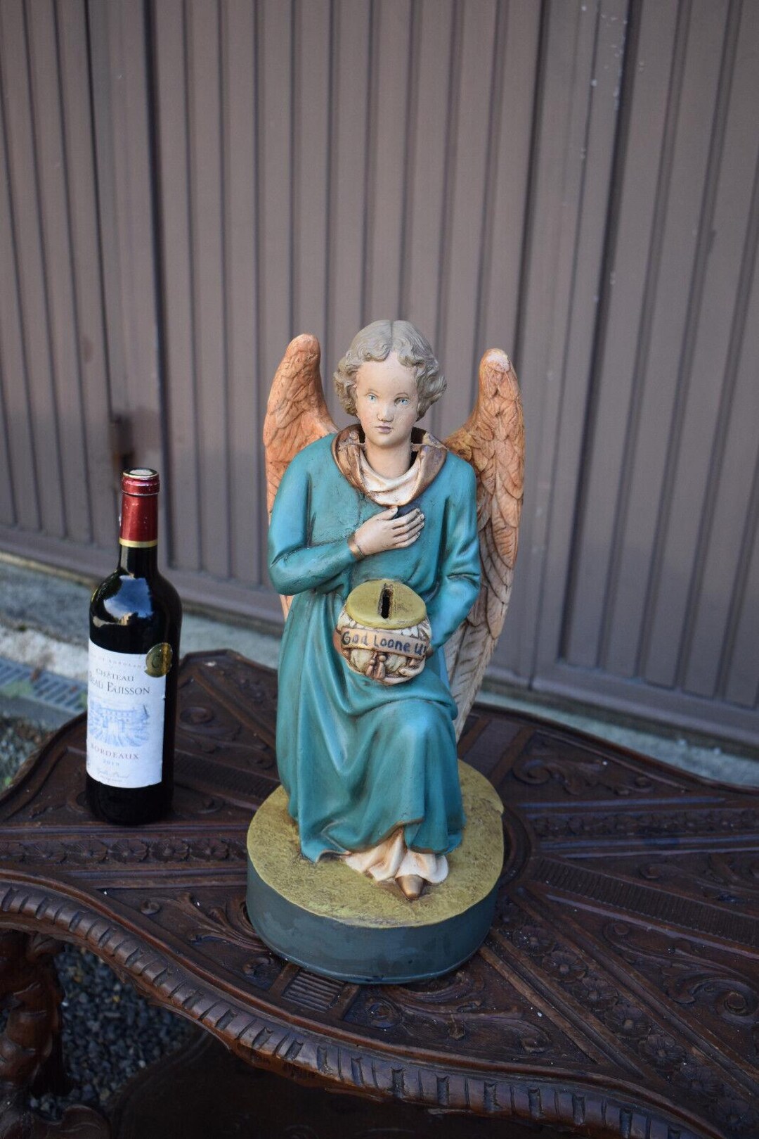 Antique French Nodding Missionary Collecting Statue Angel Religious - Etsy