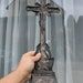 Antique Spelter Zinc Metal Art Deco Crucifix Cross - Etsy