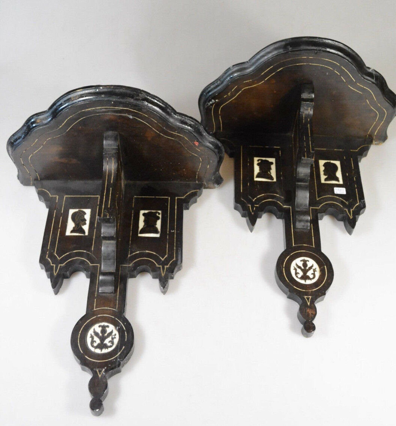 Rare Pair French Napoleon Iii Wood Carved Inlaid Figurines - Etsy