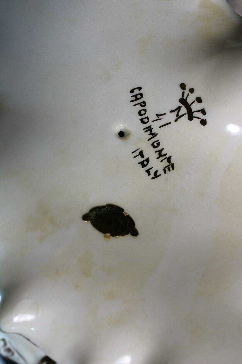 Italian Capodimonte Porcelain Marked Centerpiece Caryatid | Etsy