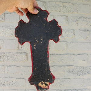 Antique French Religious Crucifix Cross Christ Red Velvet - Etsy