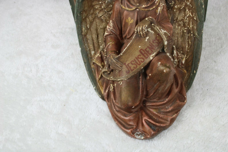 Antique Church Religious Chalkware Angel Wall Console | Etsy