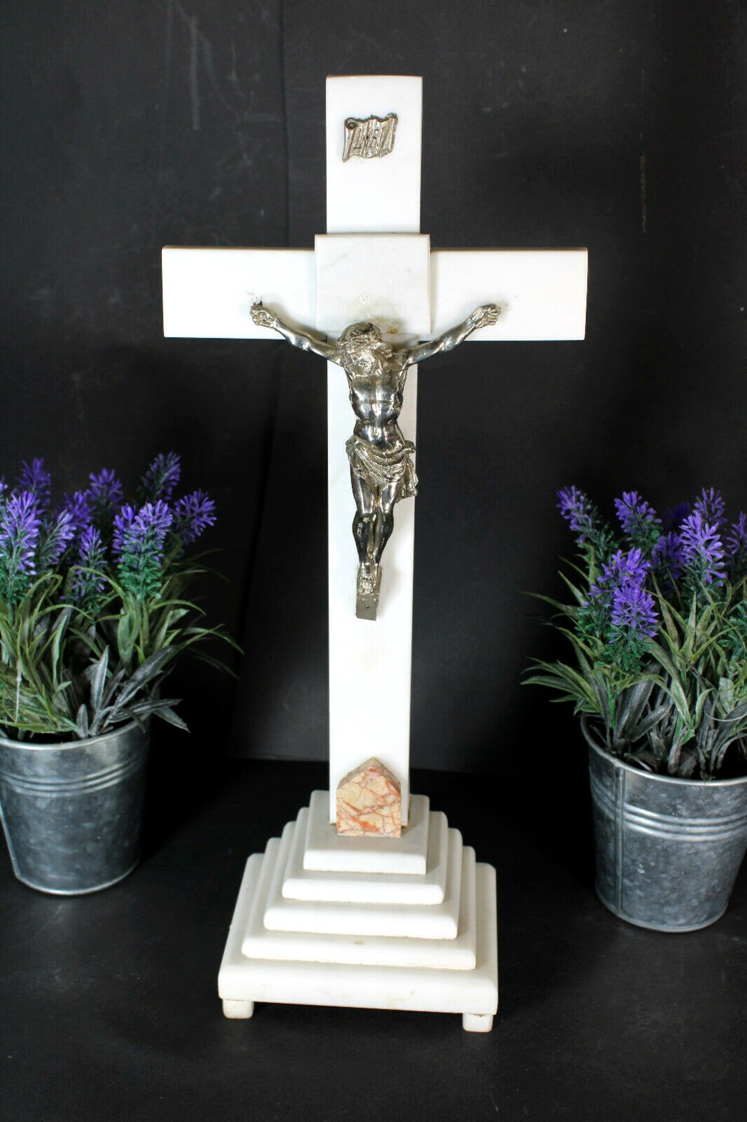Antique Marble Crucifix Cross Religious - Etsy