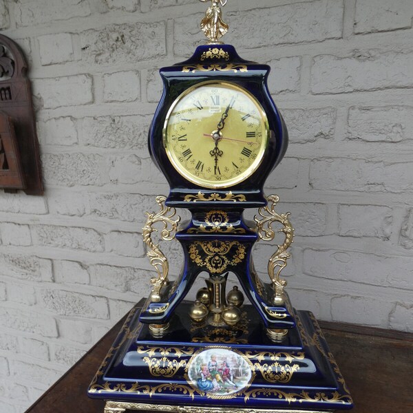 Porcelain Mantel Clock - Etsy