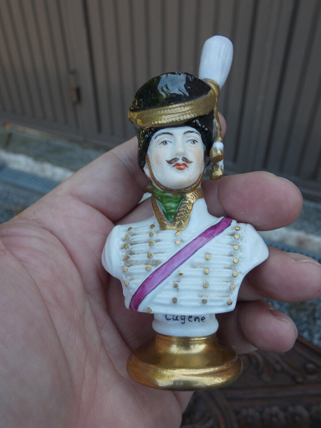 German Volkstedt Kammer Porcelain Mark Bust Statue Eugene Napoleon Army ...