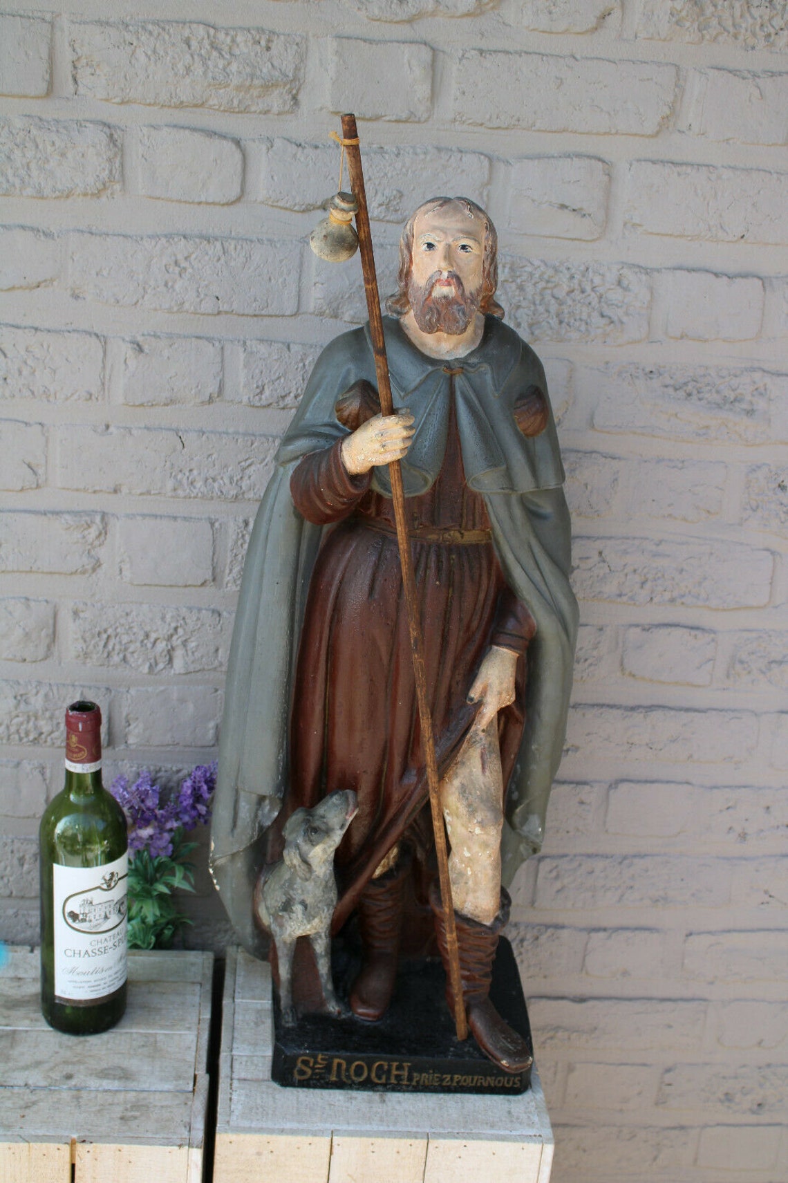 Antique Xl French Rare Top Religious Figurine Statue Saint - Etsy