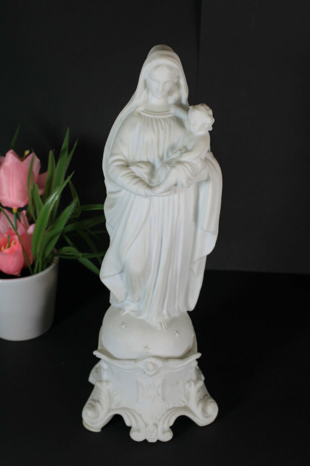 Antique French Bisque Porcelain Statue Madonna Religious Marked - Etsy