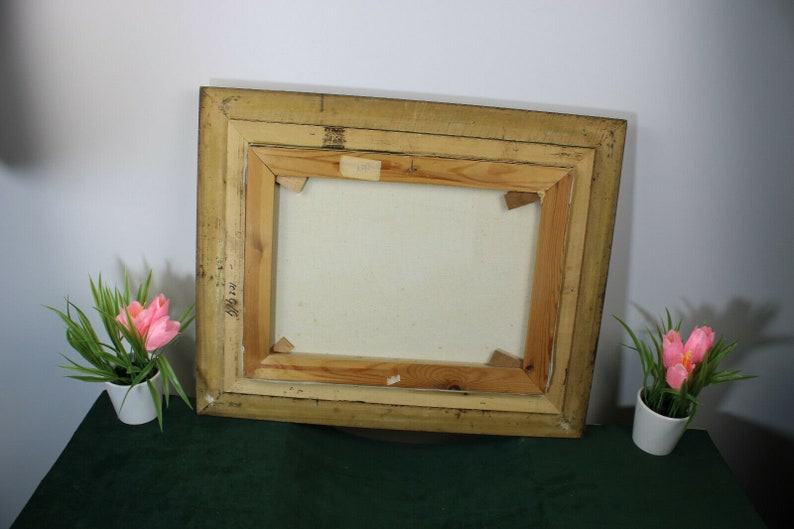 Vintage Flemish Oil Canvas Animal Chicken Rooster Family | Etsy