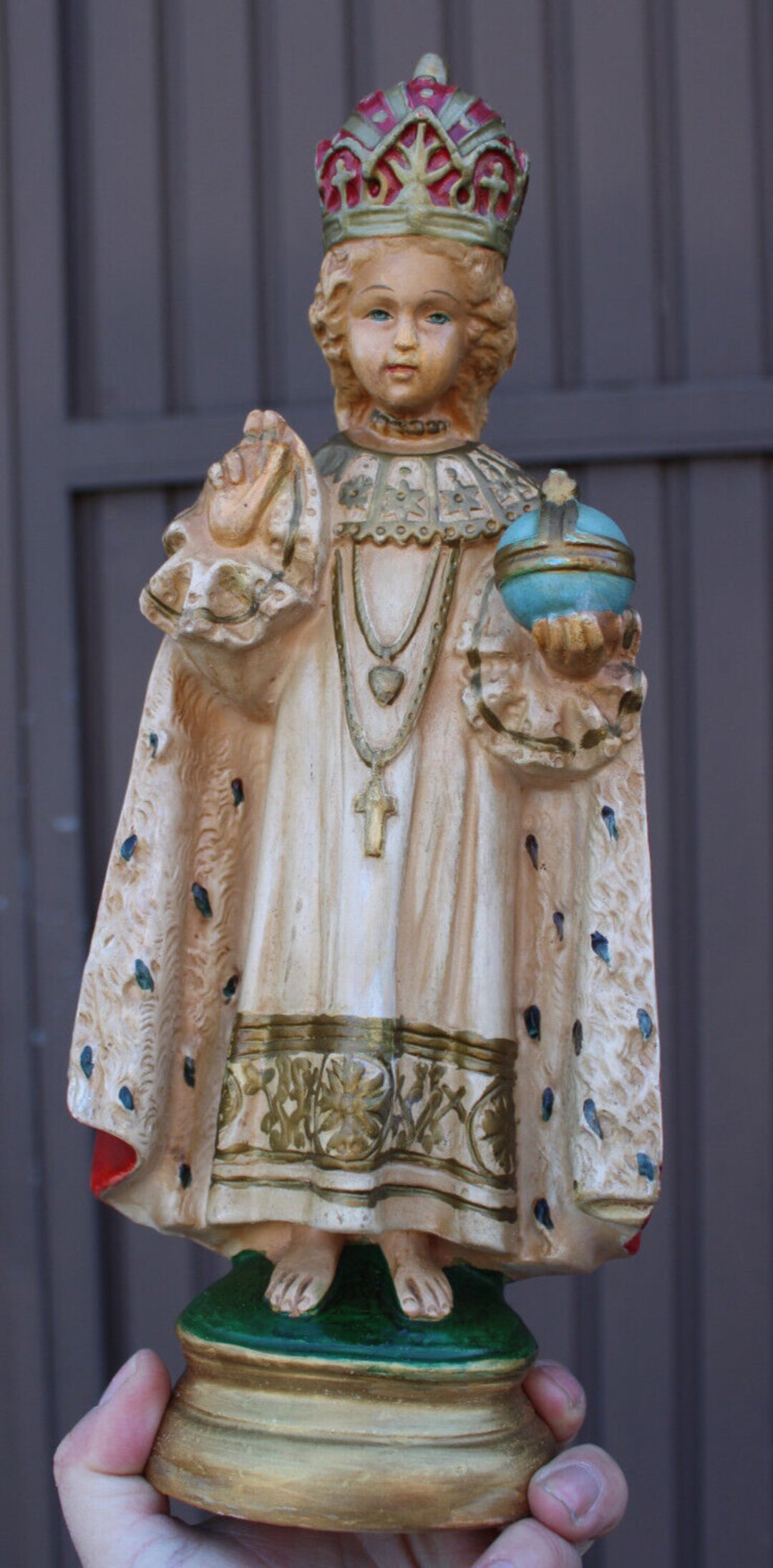 Vintage 1950 Ceramic Chalk Statue Religious Jesus of Prague - Etsy