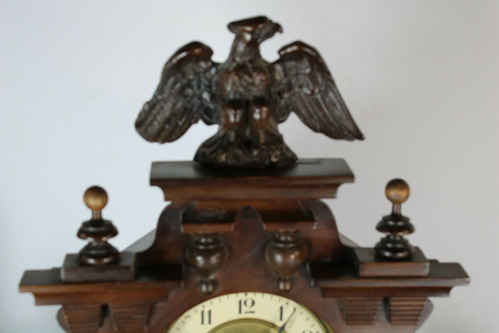 Antique Wood Carved German 1900s Mantel Clock Eagle - Etsy