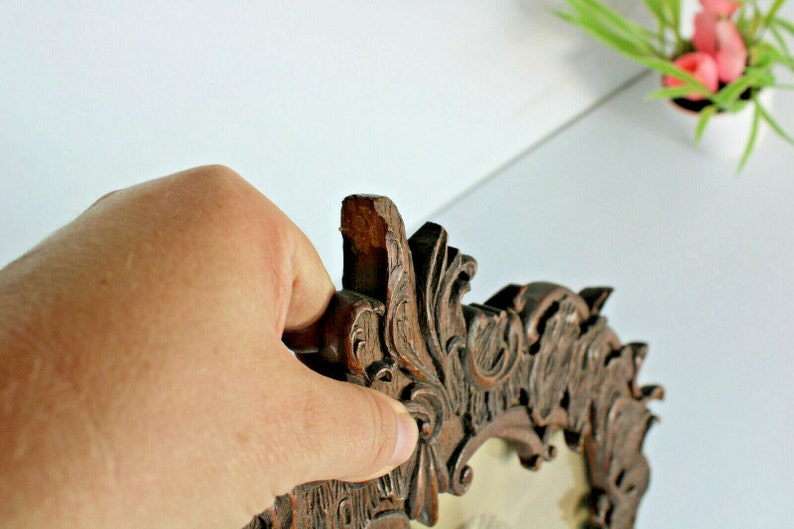 Antique Black Forest Wood Carved Photo Picture Frame Signed - Etsy