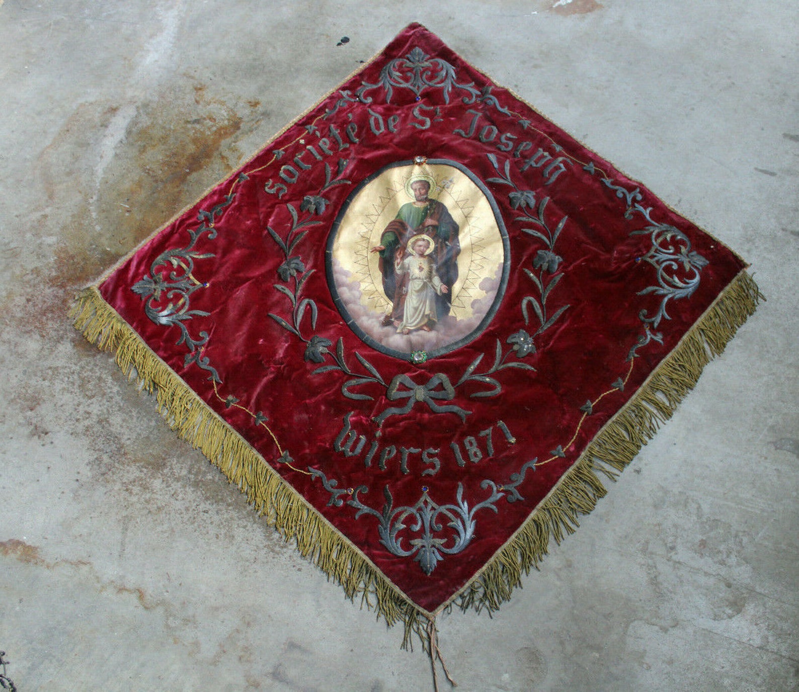 Antique 1871 French Religious Procession Banner Flag Saint Joseph - Etsy UK