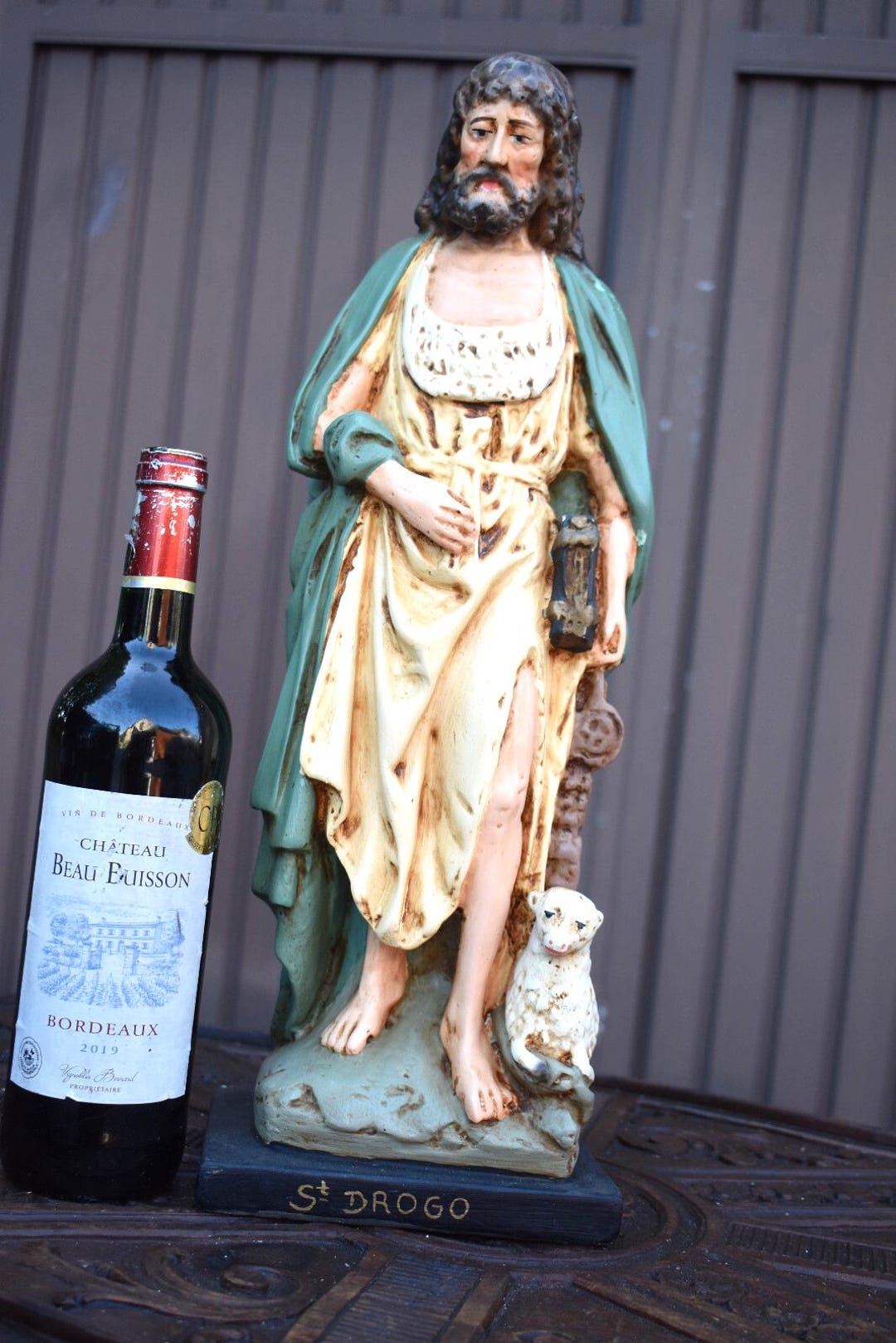 Antique Large Chalk Statue of Saint Drogo Seburg Statue - Etsy