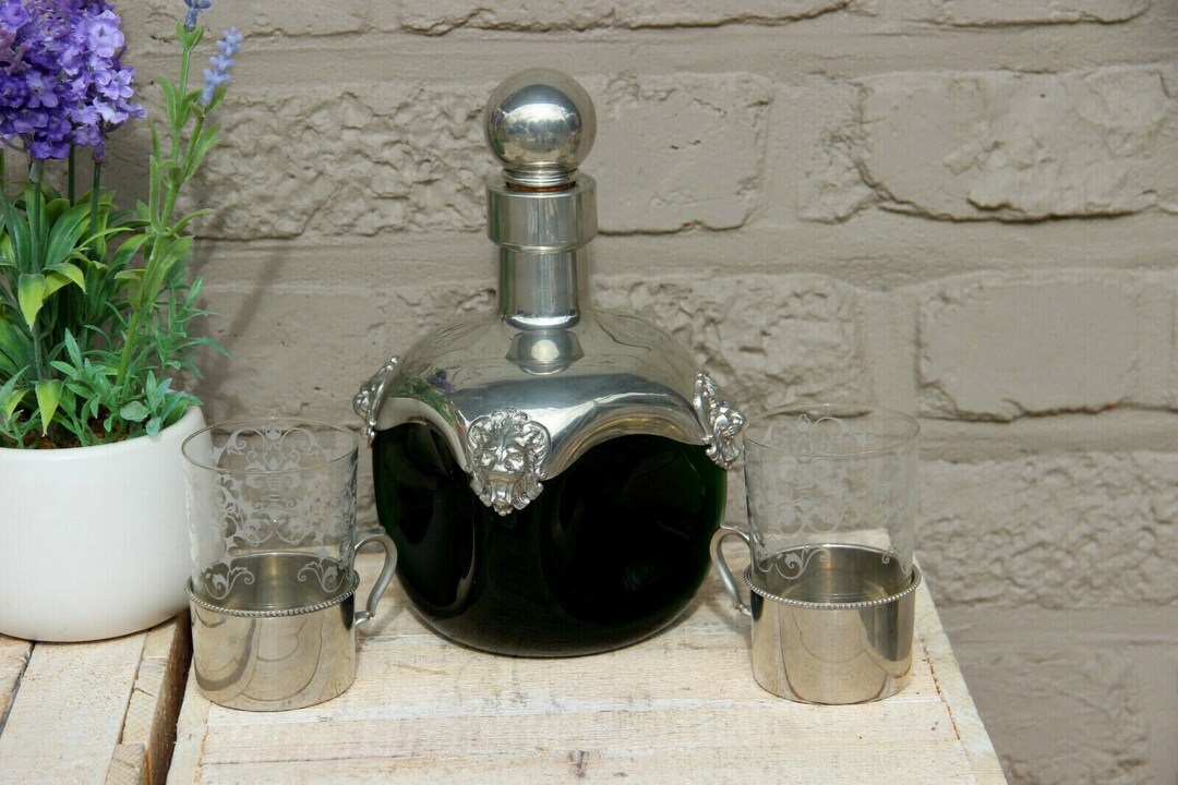 French Pewter Etain De Paris Marked Decanter Carafe With 2 - Etsy