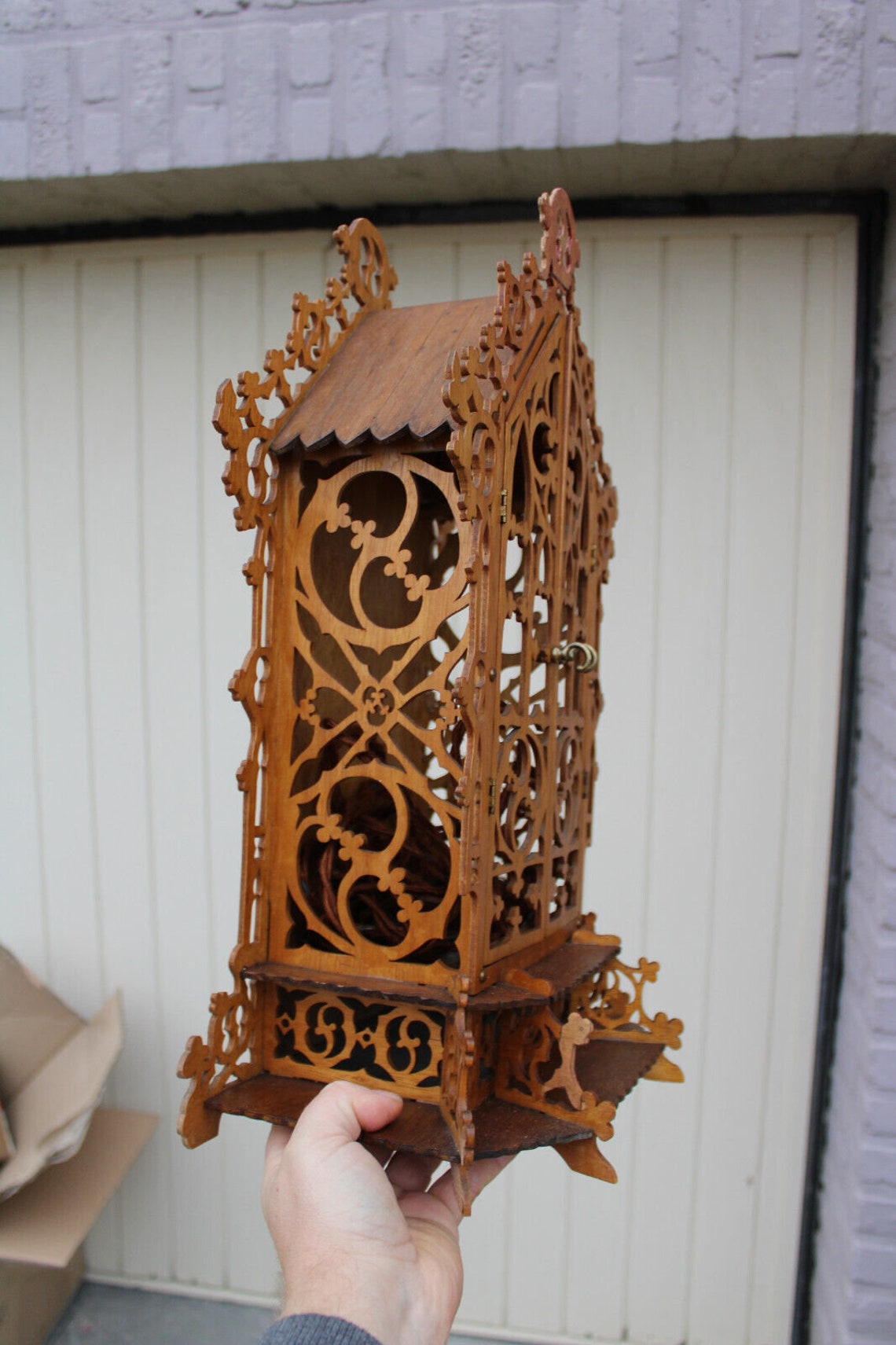 French Wood Cut 1950 Religious Chapel Statue for Saint With - Etsy