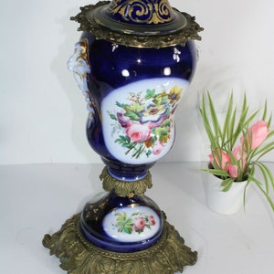 Antique French Bayeux Faience Porcelain Floral Bronze Vase - Etsy
