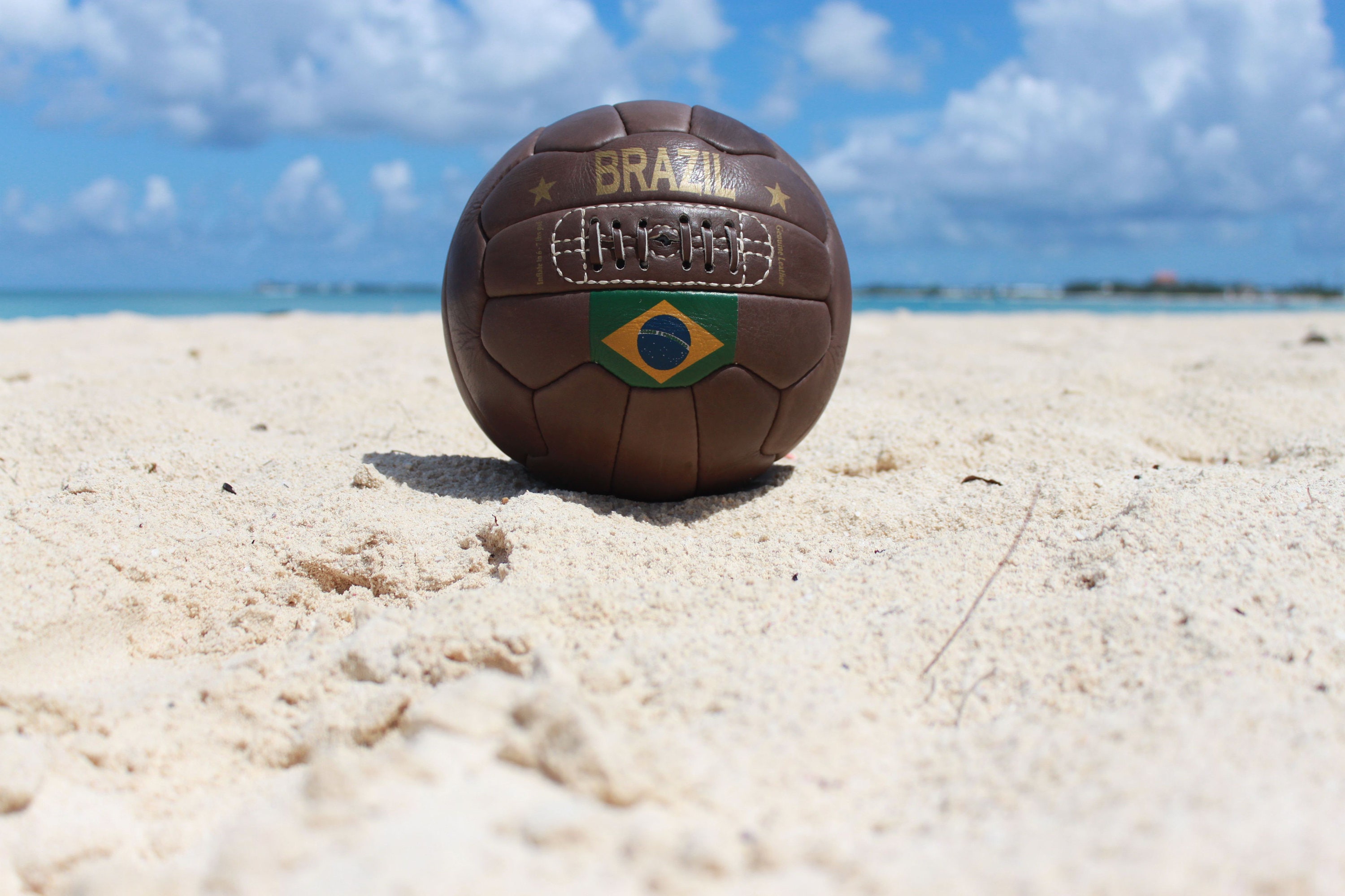 BRAZIL 1960's Vintage Soccer Ball 100% Leather Hand Crafted the Perfect ...