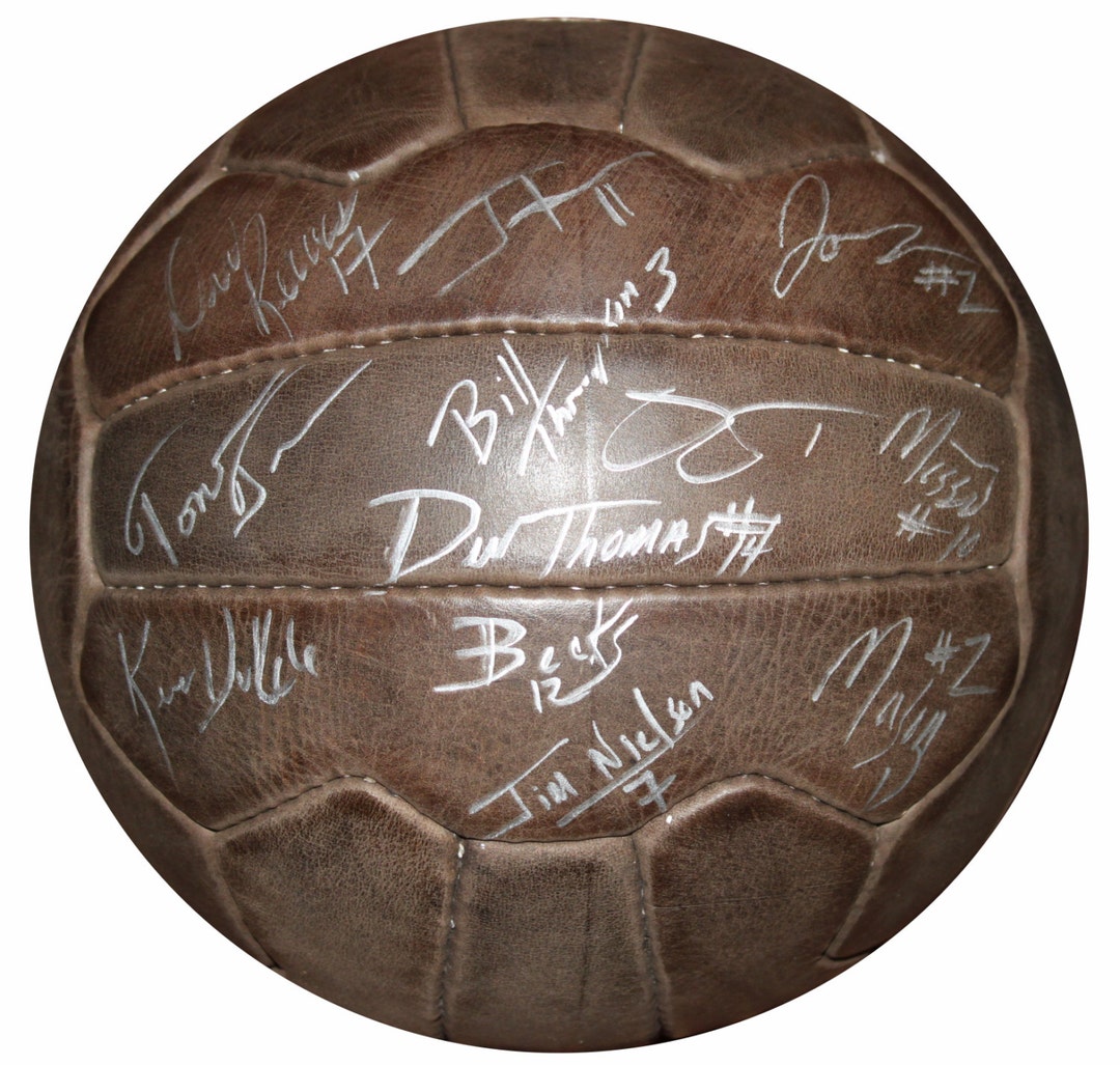 VINTAGE LEATHER SOCCER Ball - Autograph Ball - the Perfect Soccer Gift ...