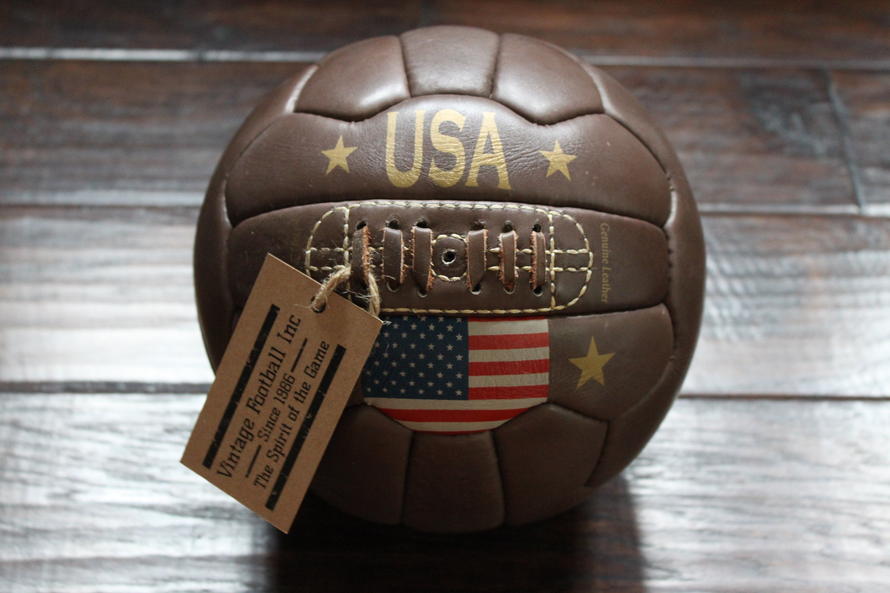 USA Vintage 1960's retro Soccer ball 100% leather | Etsy