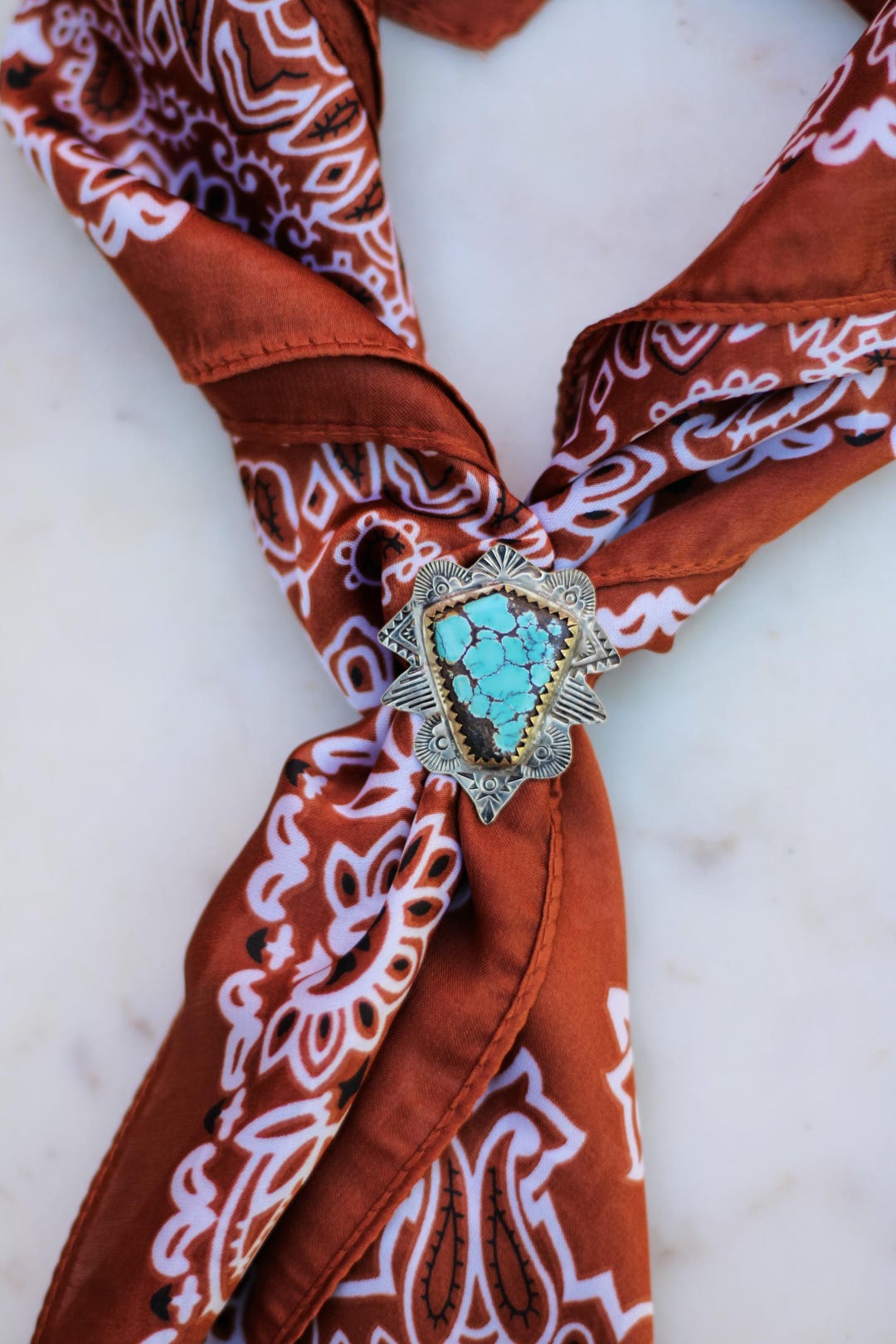Wanderlust Bolo Scarf Slide Collection // Red River Turquoise Gemstone ...