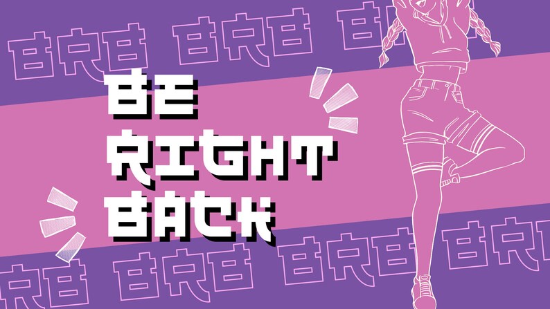Kpop Anime Stream Screens for Twitch | Starting Soon, Be Right Back ...