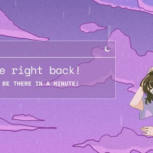 Soft Pastel Anime Stream Screens for Twitch | Starting Soon, Be Right ...