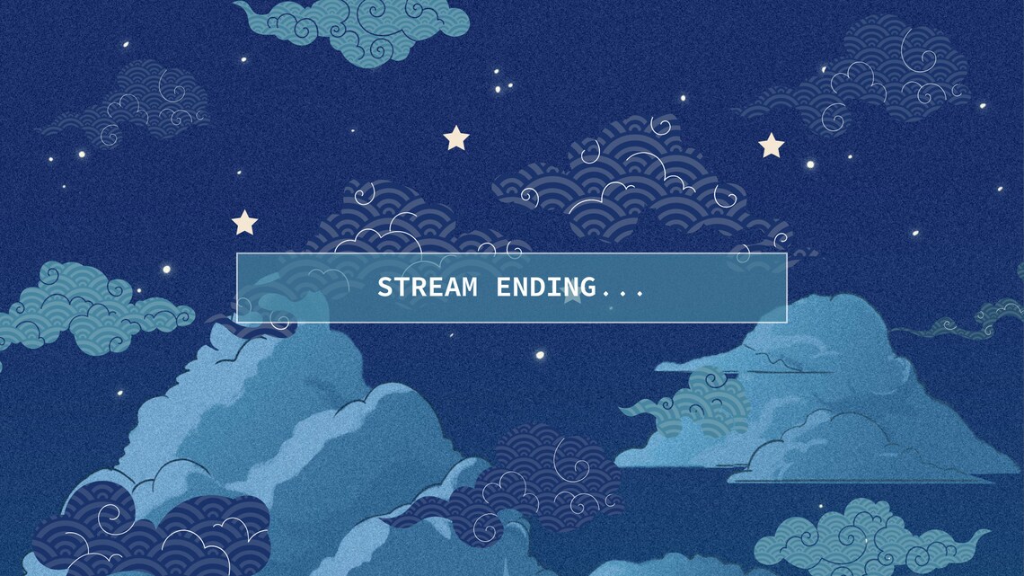 Night Sky Stream Screens for Twitch | Starting Soon, Be Right Back ...