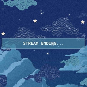 Night Sky Stream Screens for Twitch | Starting Soon, Be Right Back ...
